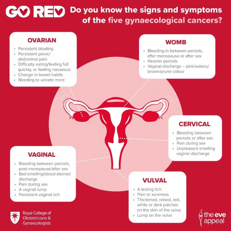 Go Red Campaign: Signs and symptoms of the five gynaecological cancers ...