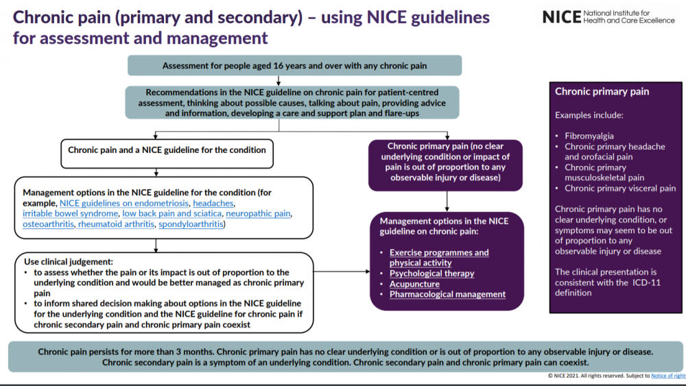NICE: Chronic pain (primary and secondary) in over 16s: assessment of ...