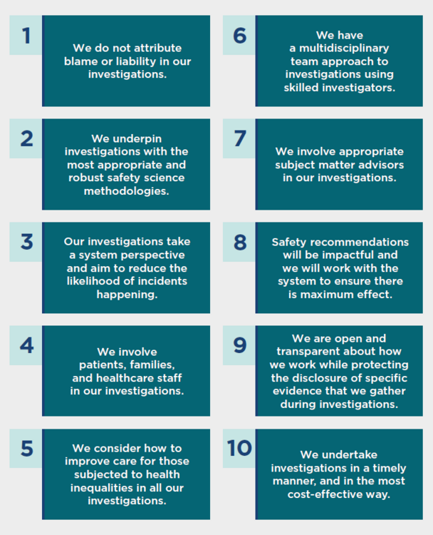 10 key principles for investigation (HSSIB, July 2024) - Investigations ...