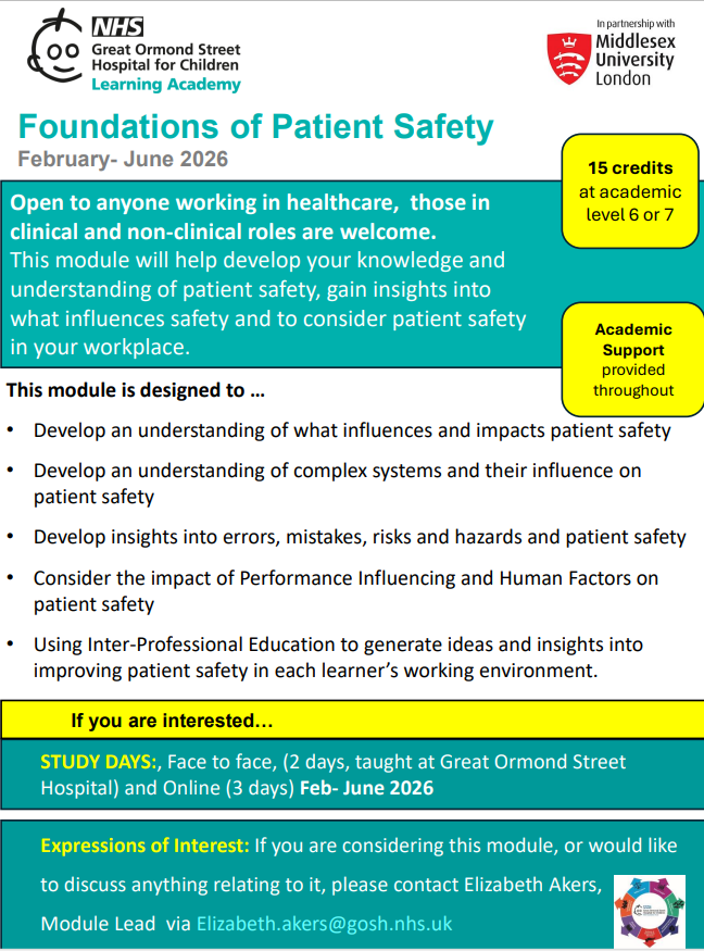 Patient Safety Module: Foundations of Patient Safety (February- June ...