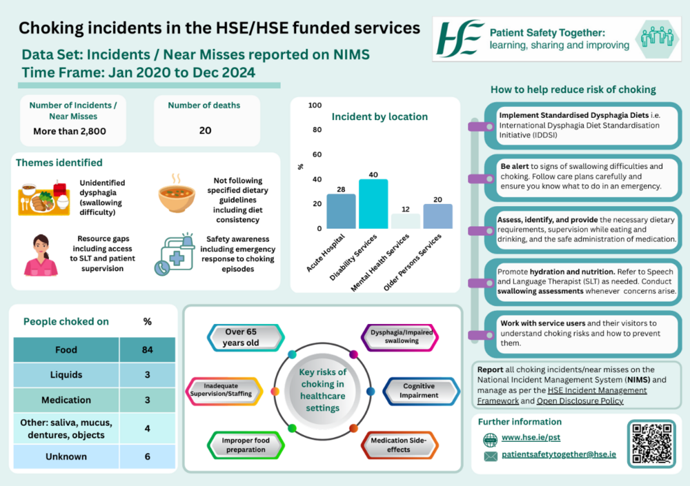 Infographic on choking incidents in the HSE and or HSE funded services ...